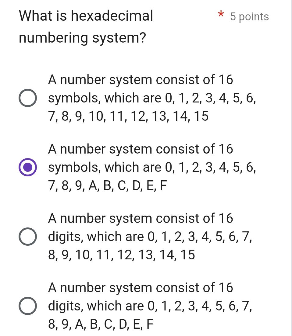 What is hexadecimal numbering system? A | StudyX