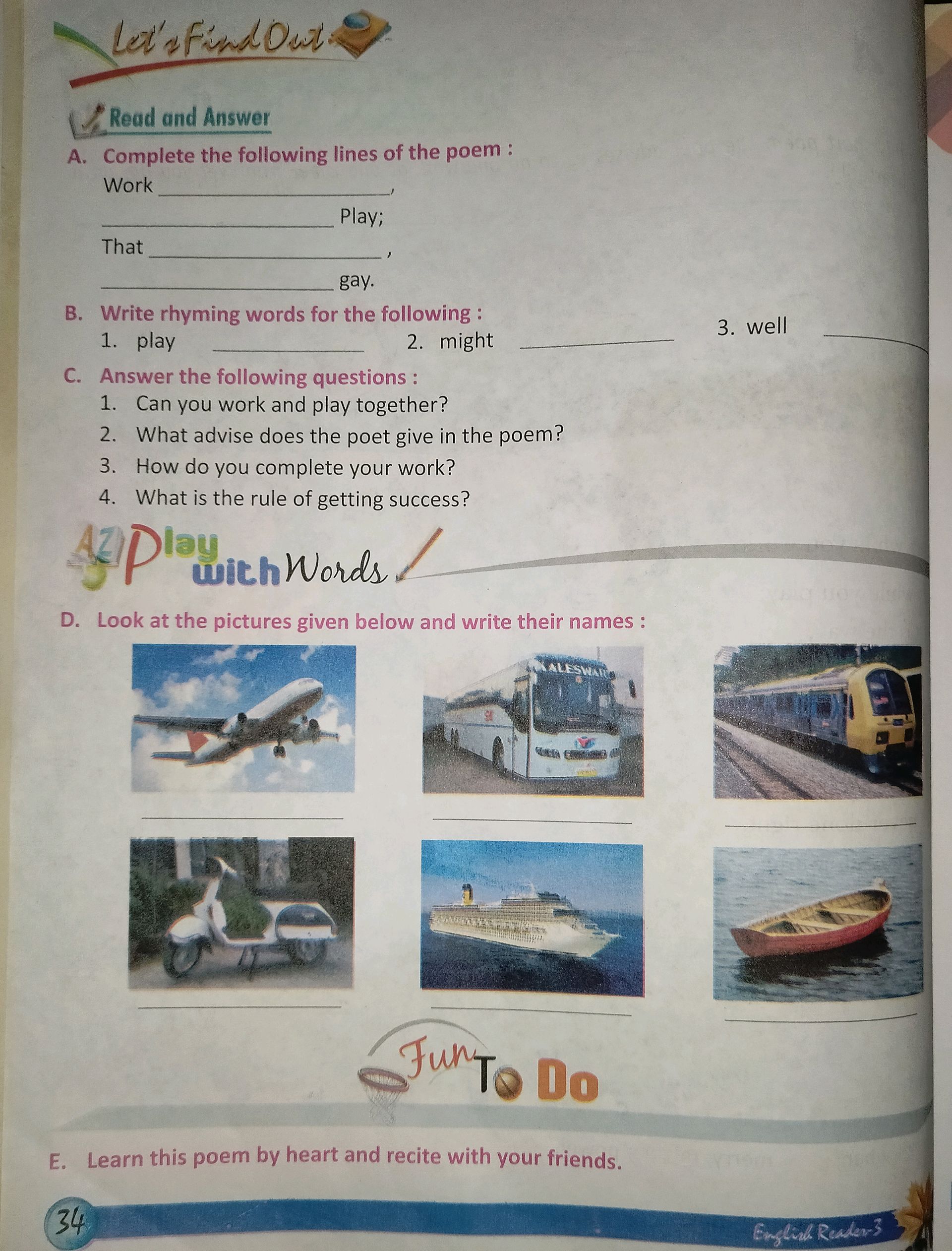 A. Complete the following lines of the poem | StudyX