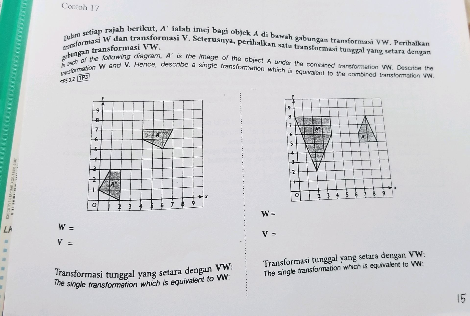 Dalam setiap rajah berikut, A' ialah imej | StudyX