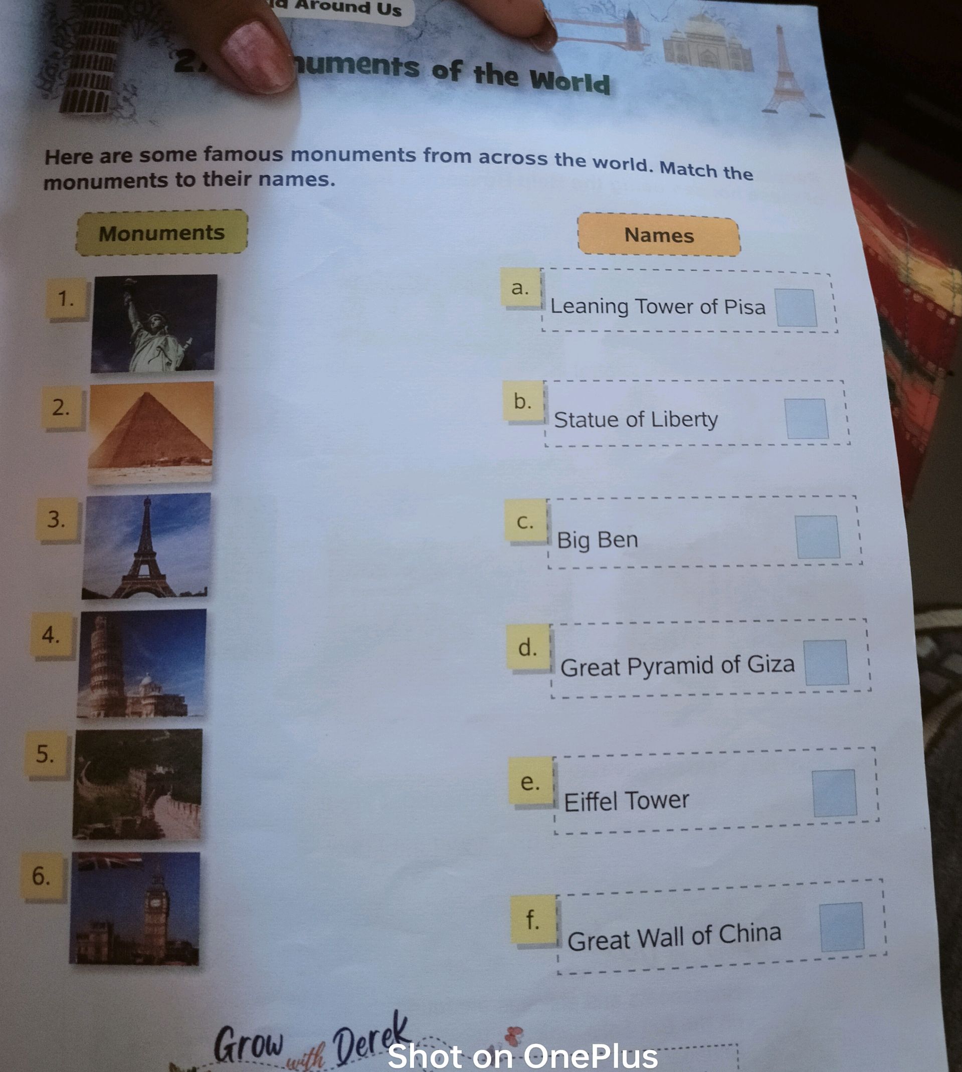 Here are some famous monuments from across | StudyX