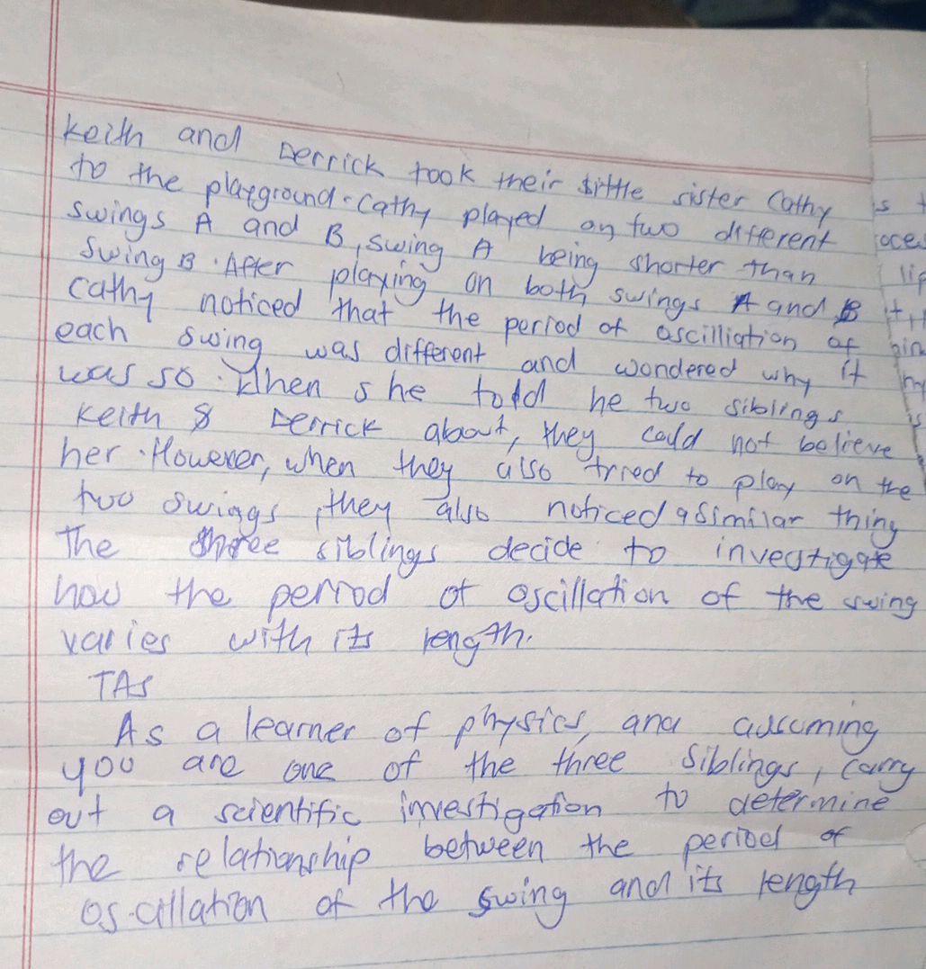 Keith and Derrick took their little sister | StudyX