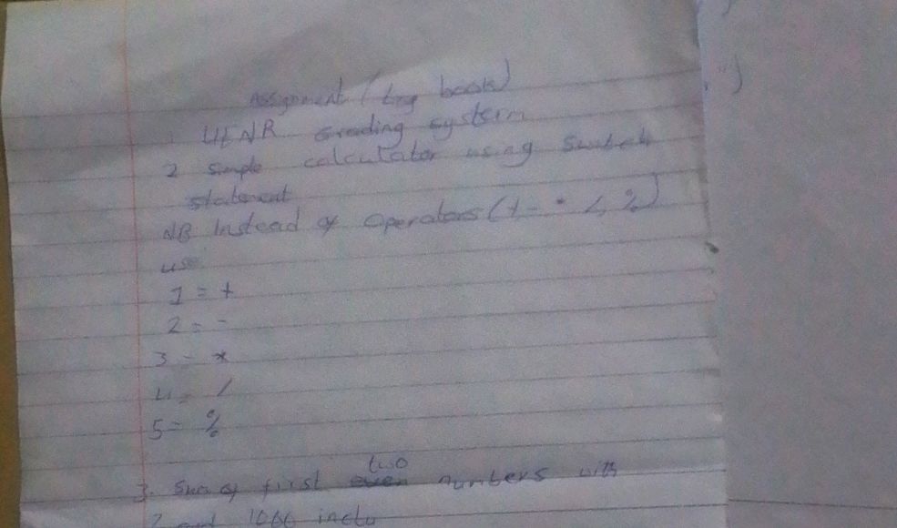 1. HENR grading system 2. Simple calculator | StudyX