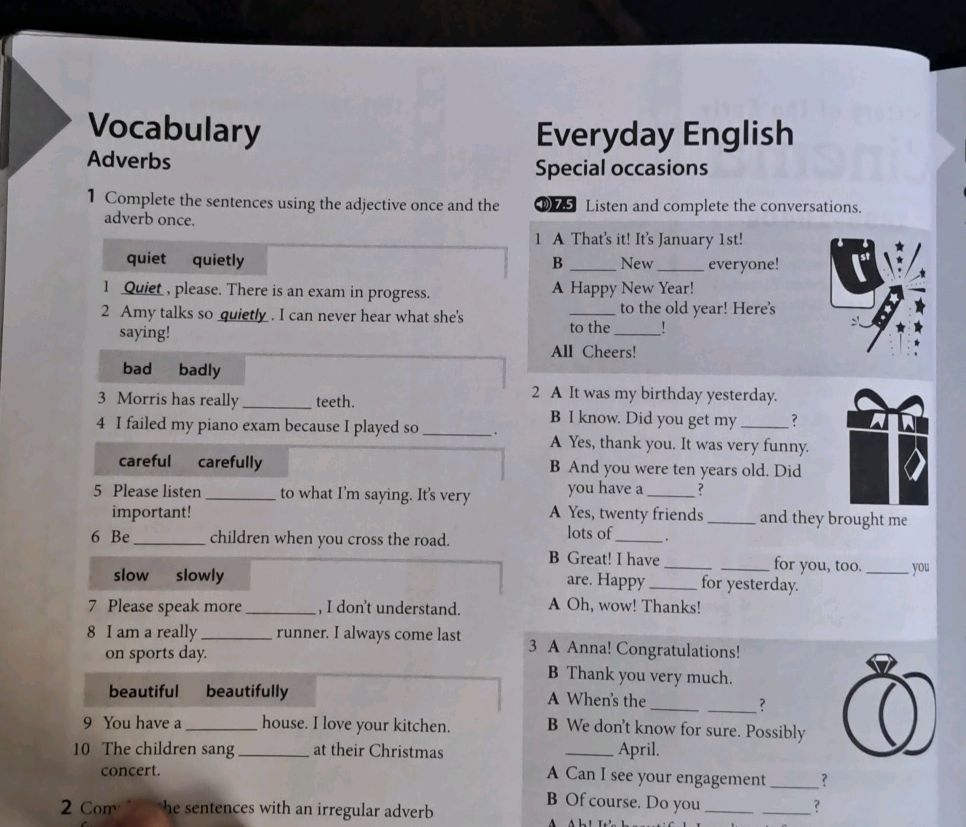 1 Complete the sentences using the adjective | StudyX