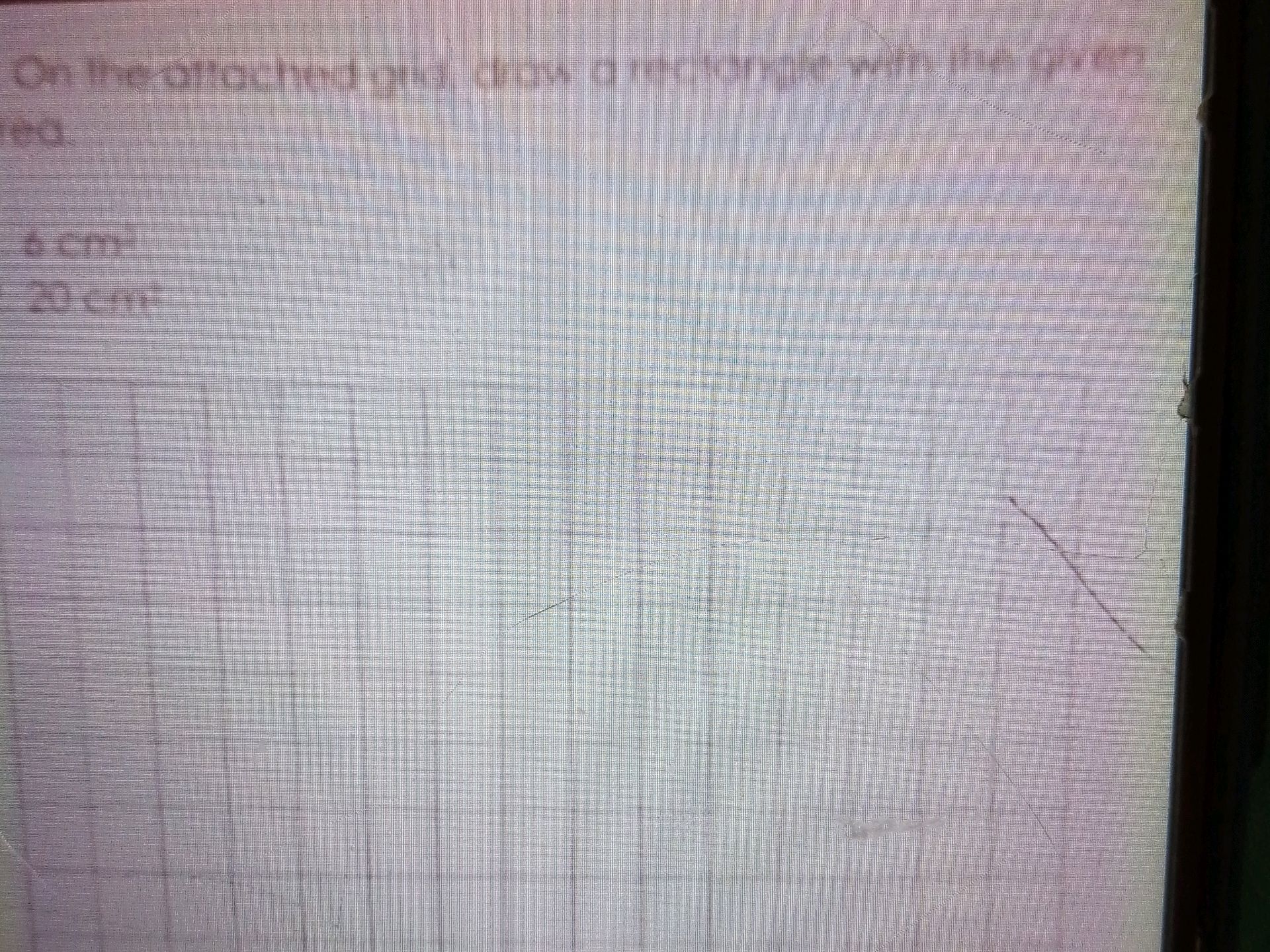 On the attached grid, draw a rectangle with | StudyX