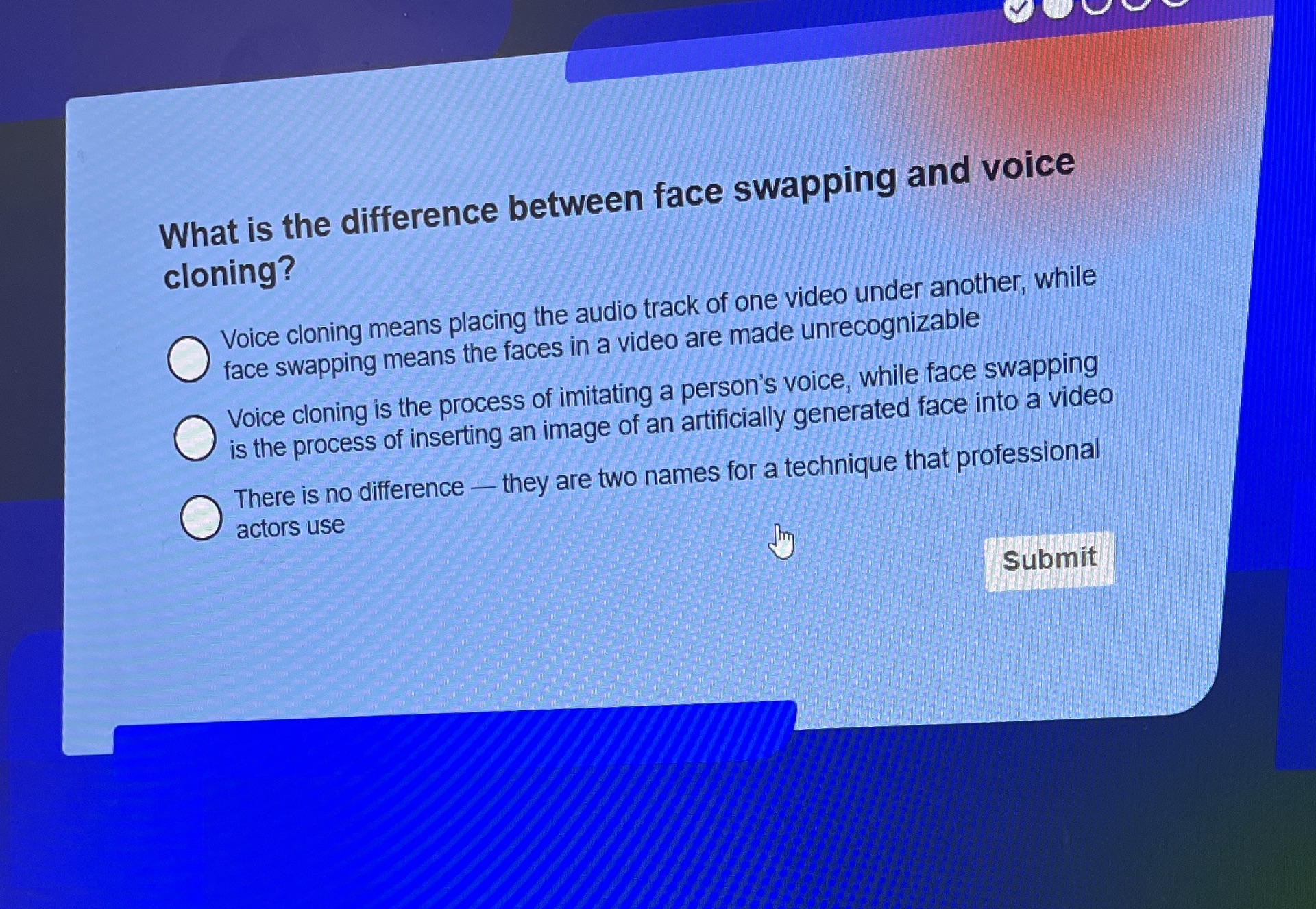 What is the difference between face swapping | StudyX