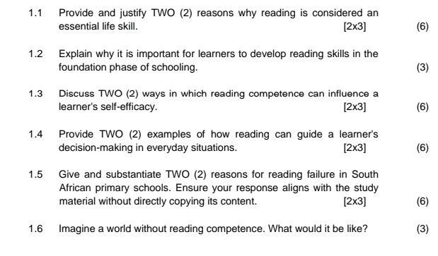 1.1 Provide and justify TWO (2) reasons why | StudyX