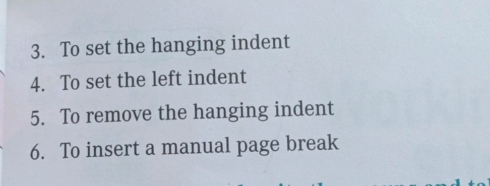 3. To set the hanging indent 4. To set the | StudyX