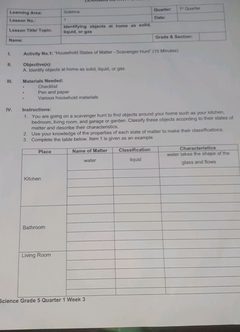 Complete the table below. | Place | Name of | StudyX
