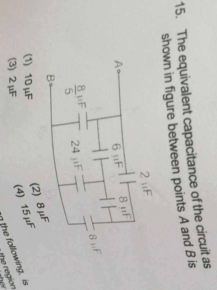 15. The equivalent capacitance of the | StudyX