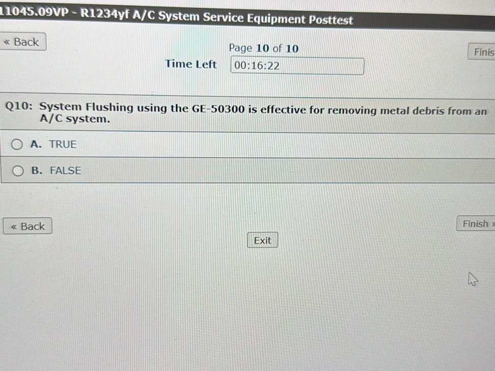 Q10: System Flushing using the GE-50300 is