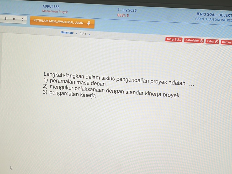 Langkah-langkah dalam siklus pengendalian | StudyX