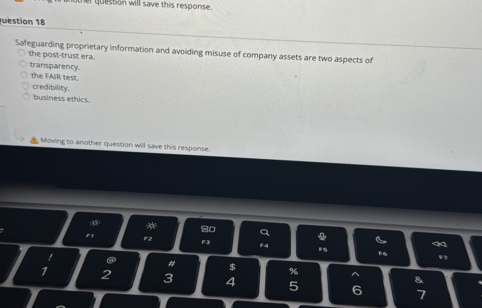 Question 18 Safeguarding proprietary | StudyX