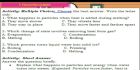 What happens to particles when heat is added