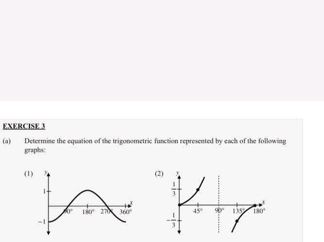 EXERCISE 3 (a) Determine the equation of the | StudyX