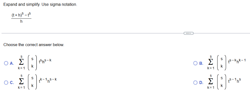 Expand and simplify. Use sigma notation. $ | StudyX