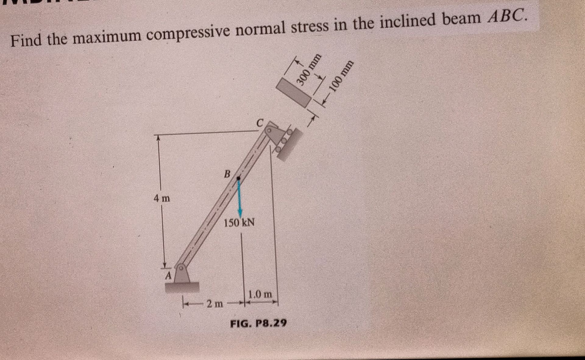 Find the maximum compressive normal stress | StudyX