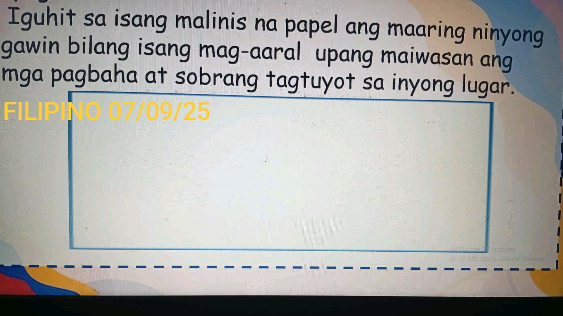 Iguhit sa isang malinis na papel ang maaring | StudyX