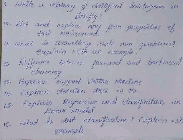 9. Write a history of artificial | StudyX