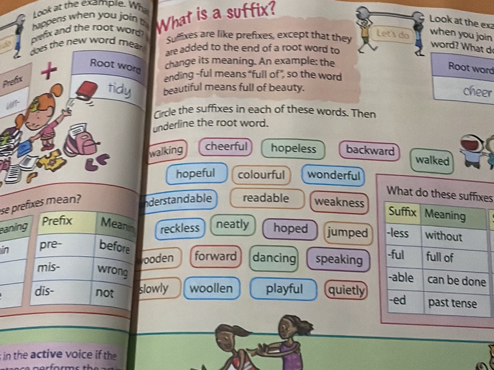 Circle the suffixes in each of these words. | StudyX