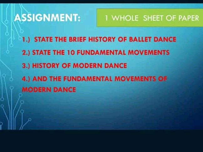 1.) STATE THE BRIEF HISTORY OF BALLET DANCE | StudyX