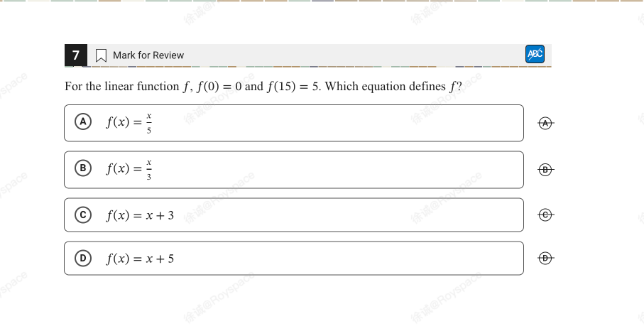 For the linear function \(f\), \(f(0) = 0\) | StudyX