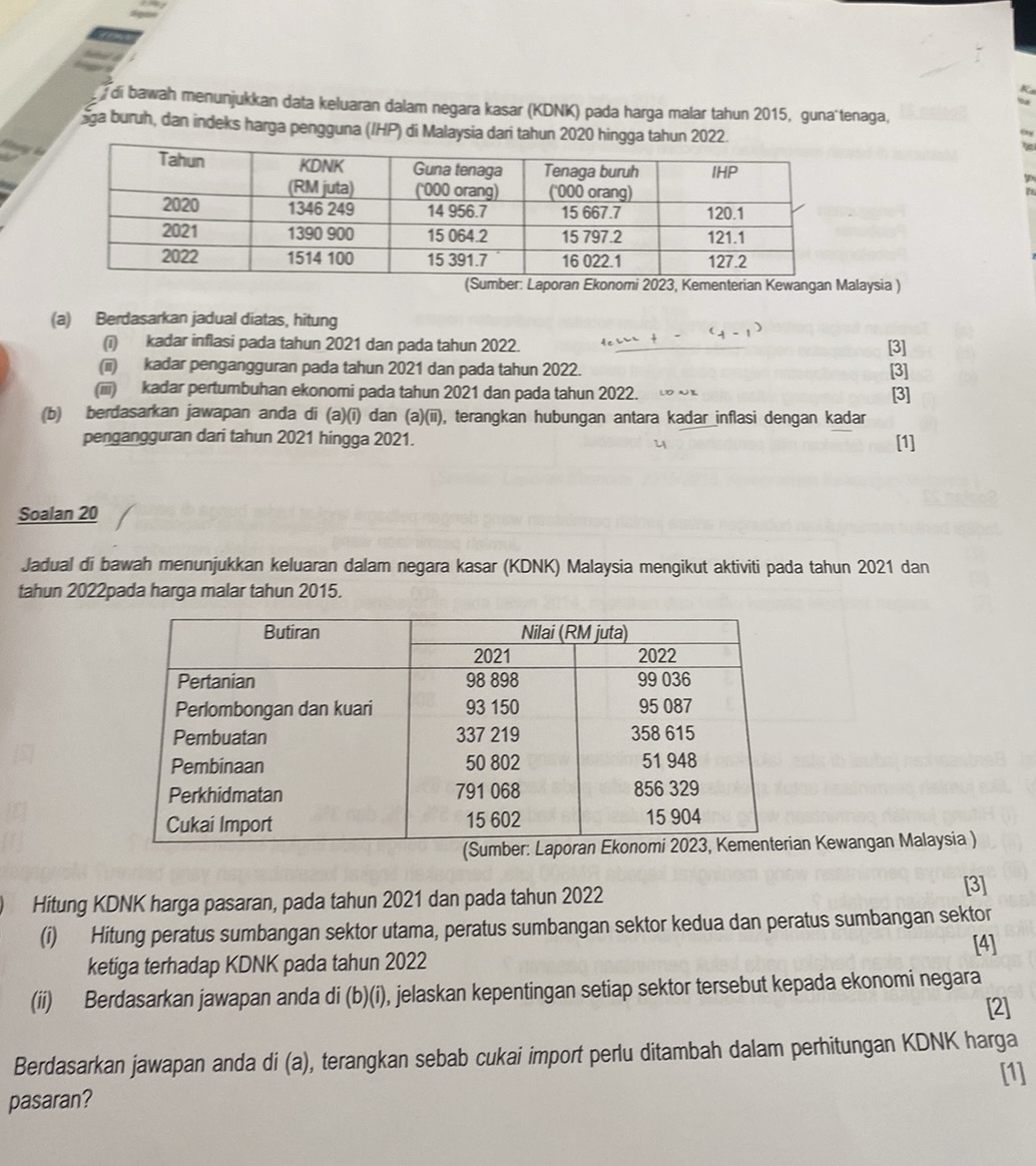 Berikut adalah data keluaran dalam negara | StudyX
