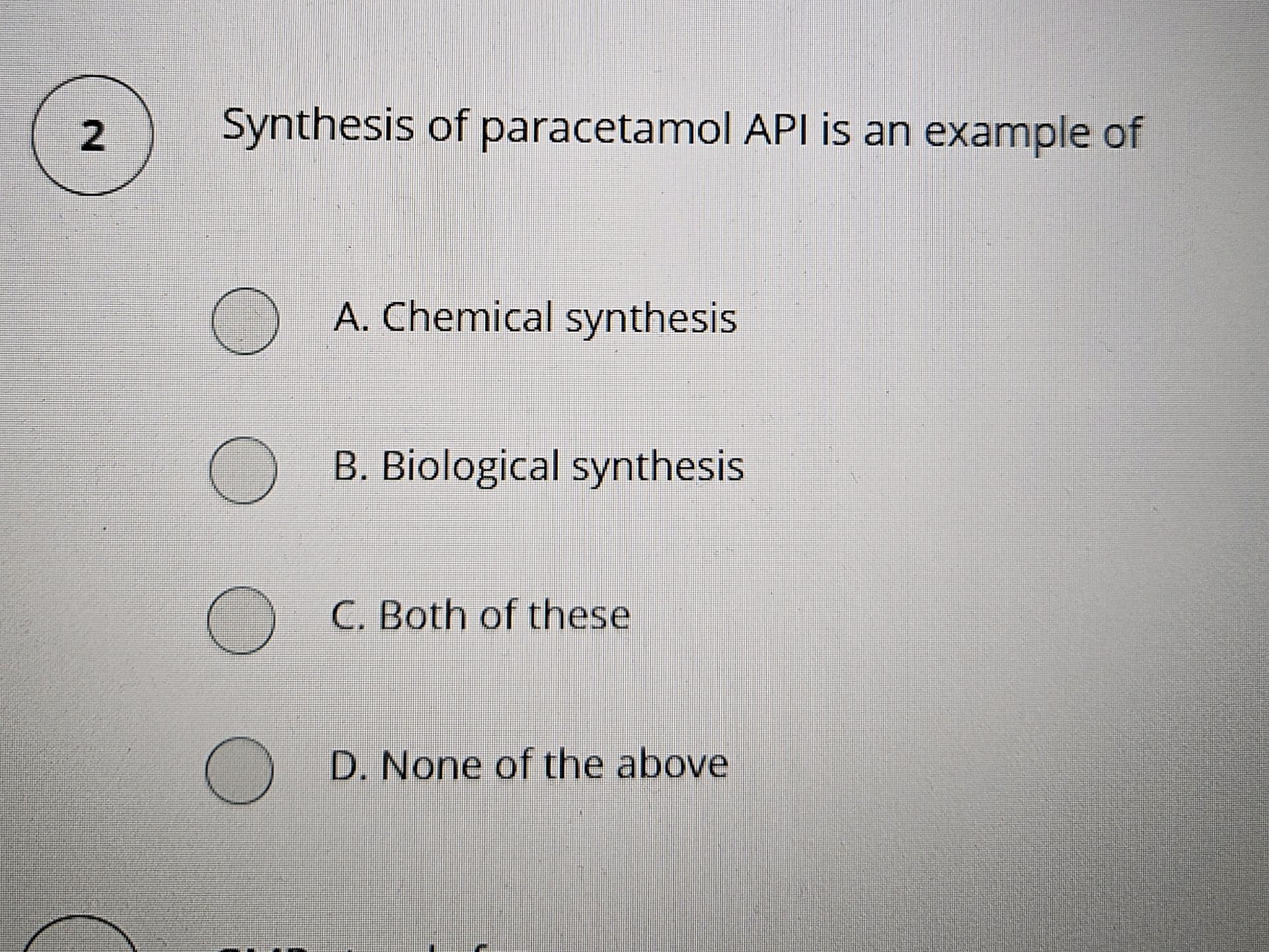 Synthesis of paracetamol API is an example | StudyX