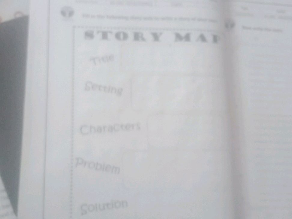 Fill in the following story map to write a | StudyX