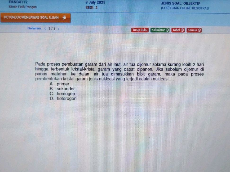 Pada proses pembuatan garam dari air laut, | StudyX