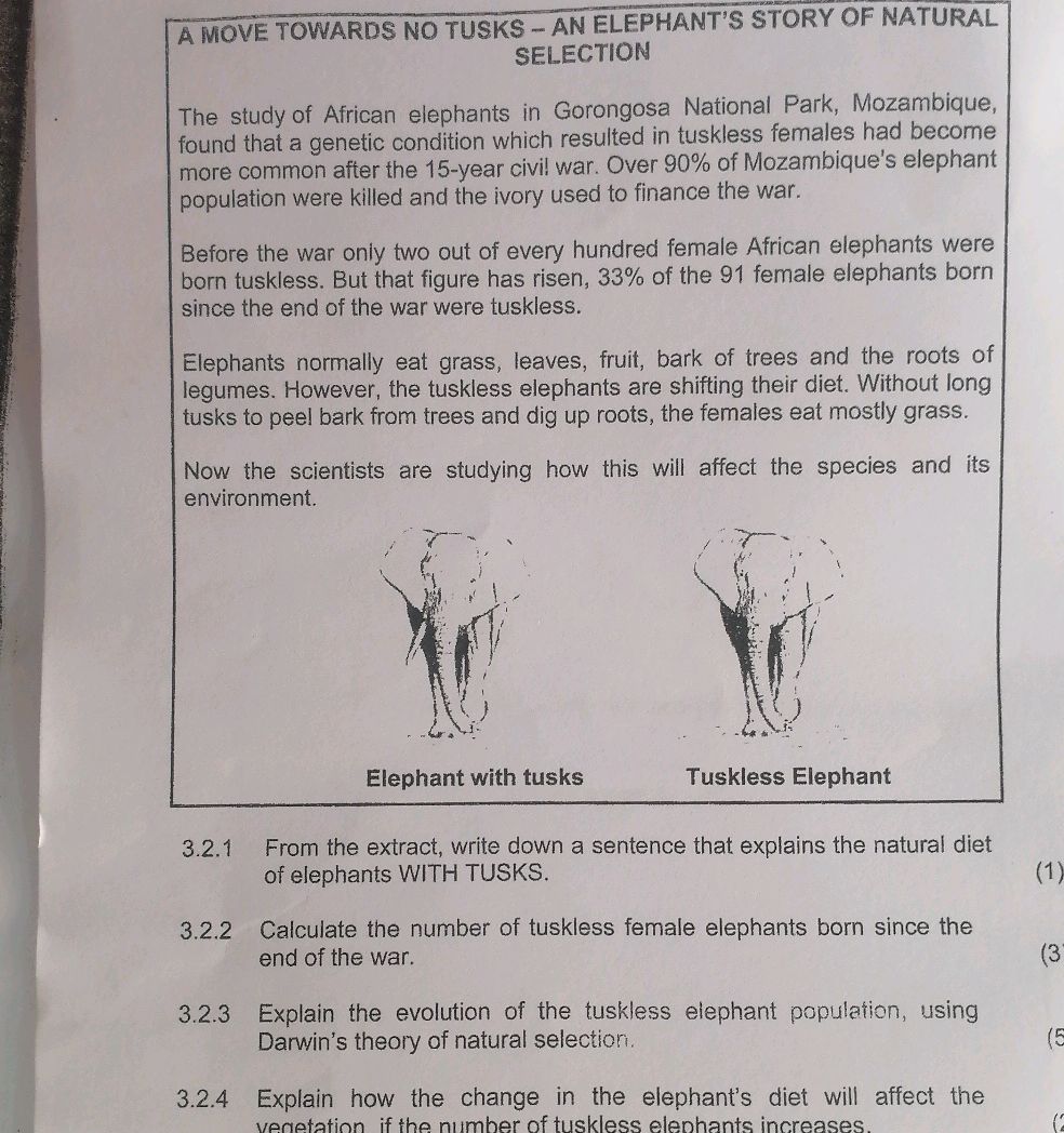 3.2.1 From the extract, write down a | StudyX
