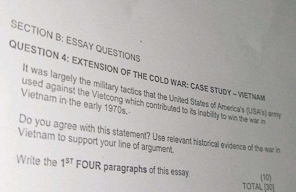 QUESTION 4: EXTENSION OF THE COLD WAR: CASE | StudyX