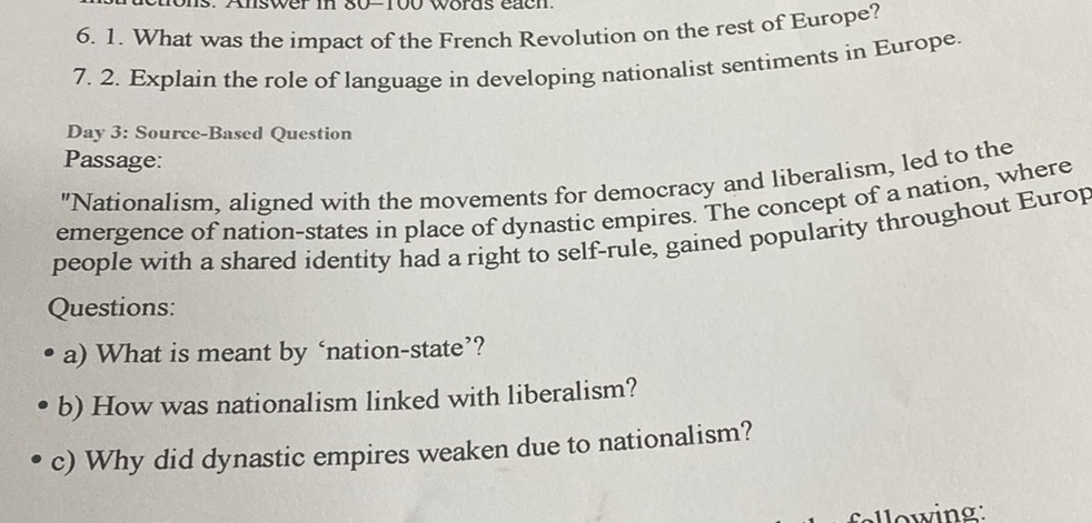 6. 1. What was the impact of the French | StudyX