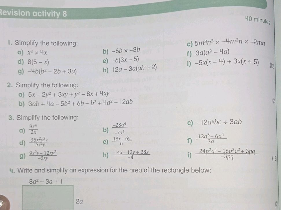 1. Simplify the following: a) $x^3 4x$ d) | StudyX
