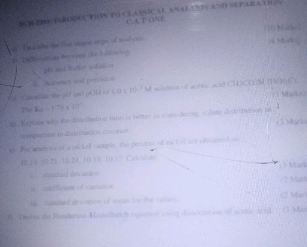 a) Describe the five major steps of | StudyX