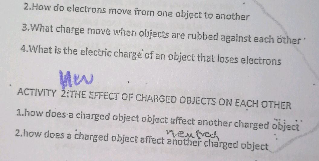 2. How do electrons move from one object to | StudyX