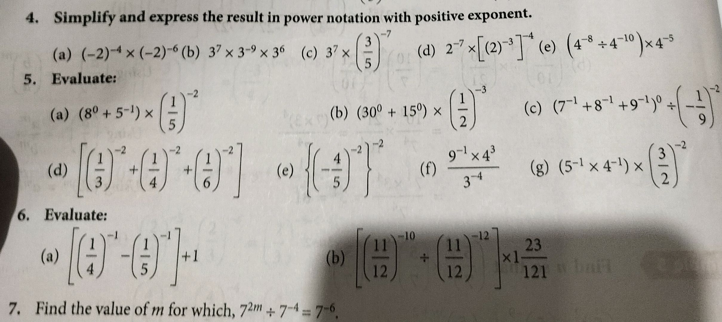 4. Simplify and express the result in power | StudyX