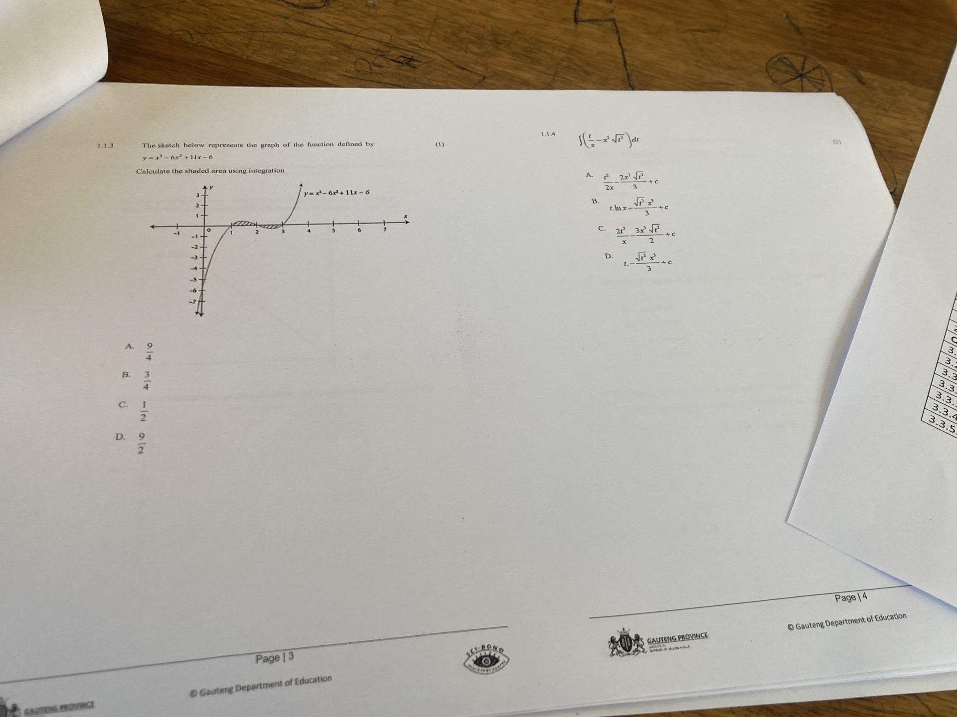 1.1.3 The sketch below represents the graph | StudyX