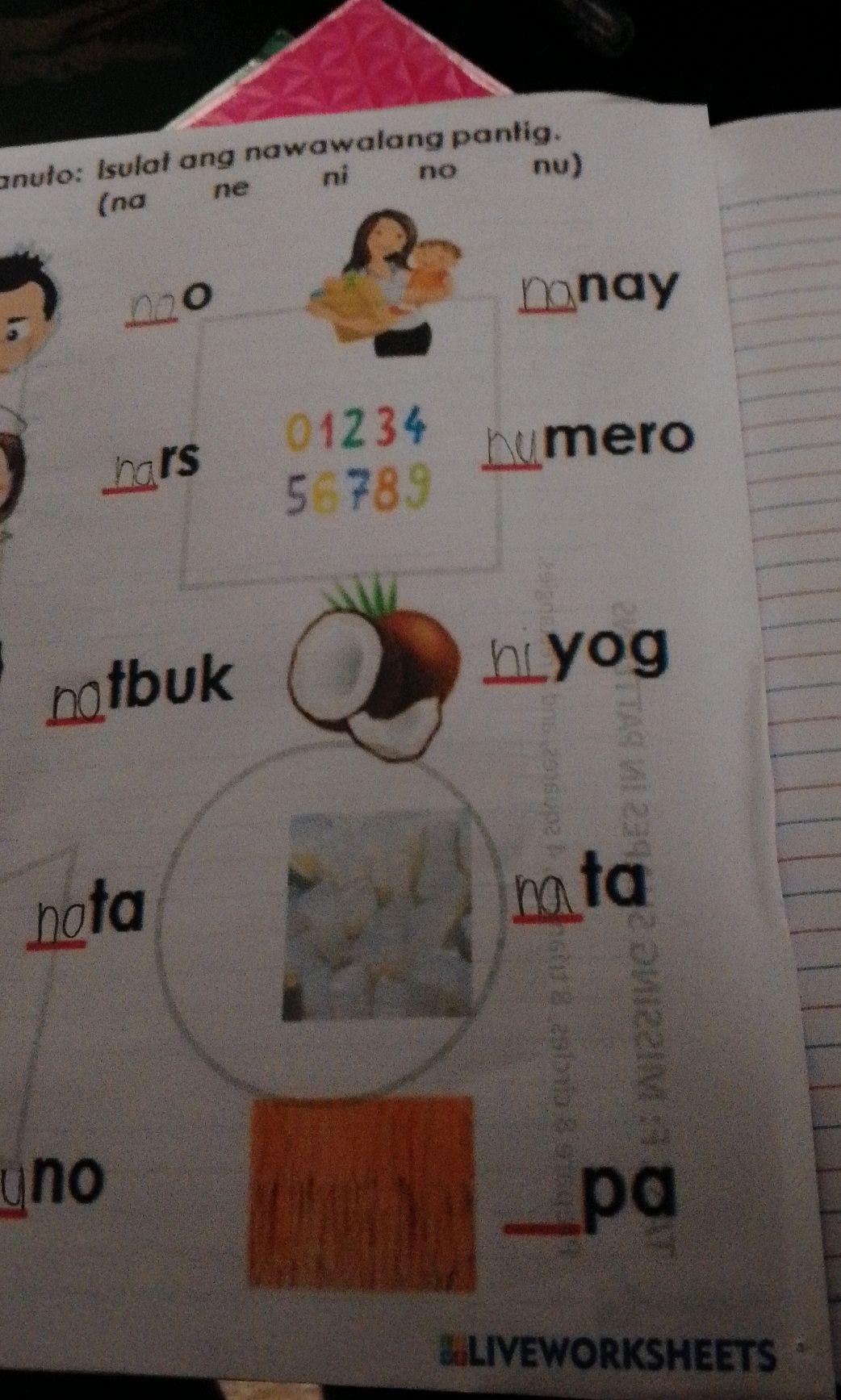 anuto: Isulat ang nawawalang pantig. (na ne | StudyX