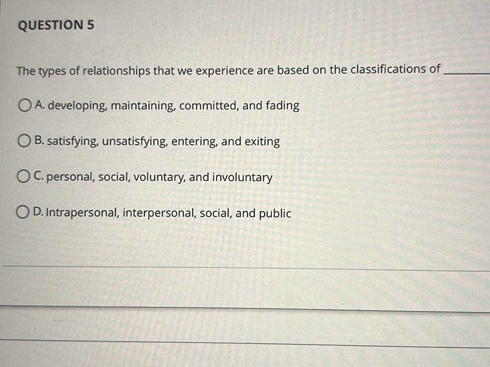 The types of relationships that we | StudyX