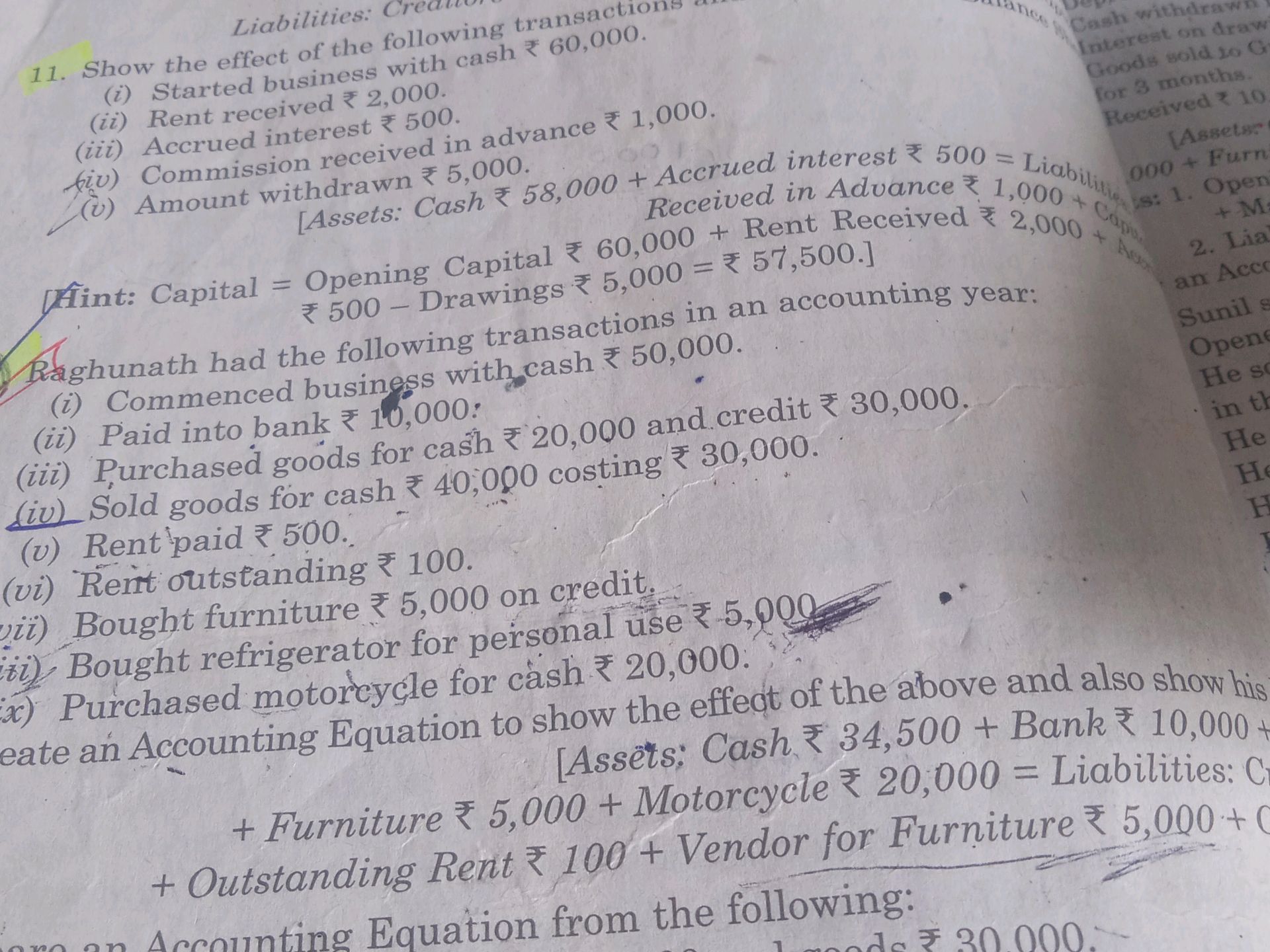 11. Show the effect of the following | StudyX