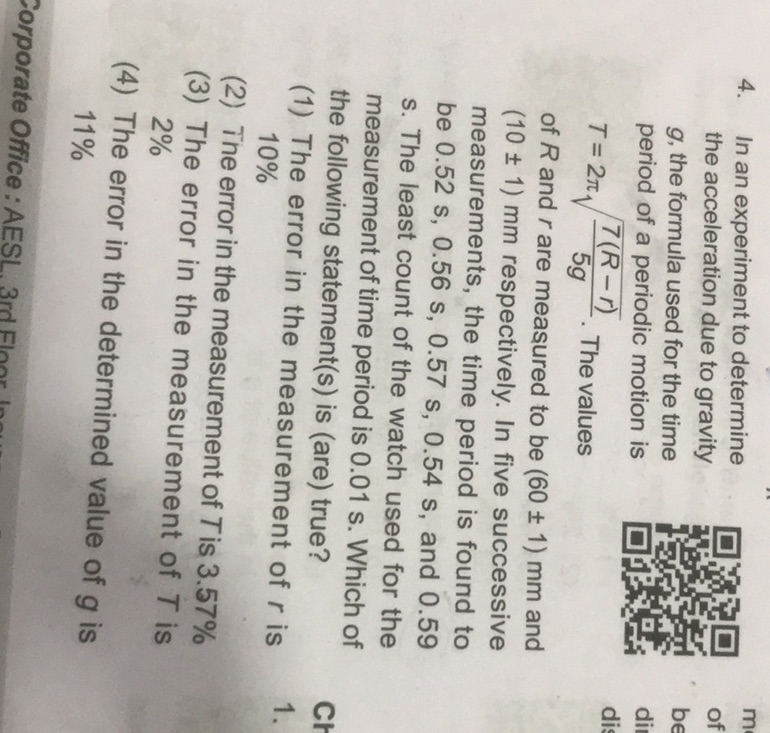 4. In an experiment to determine the | StudyX