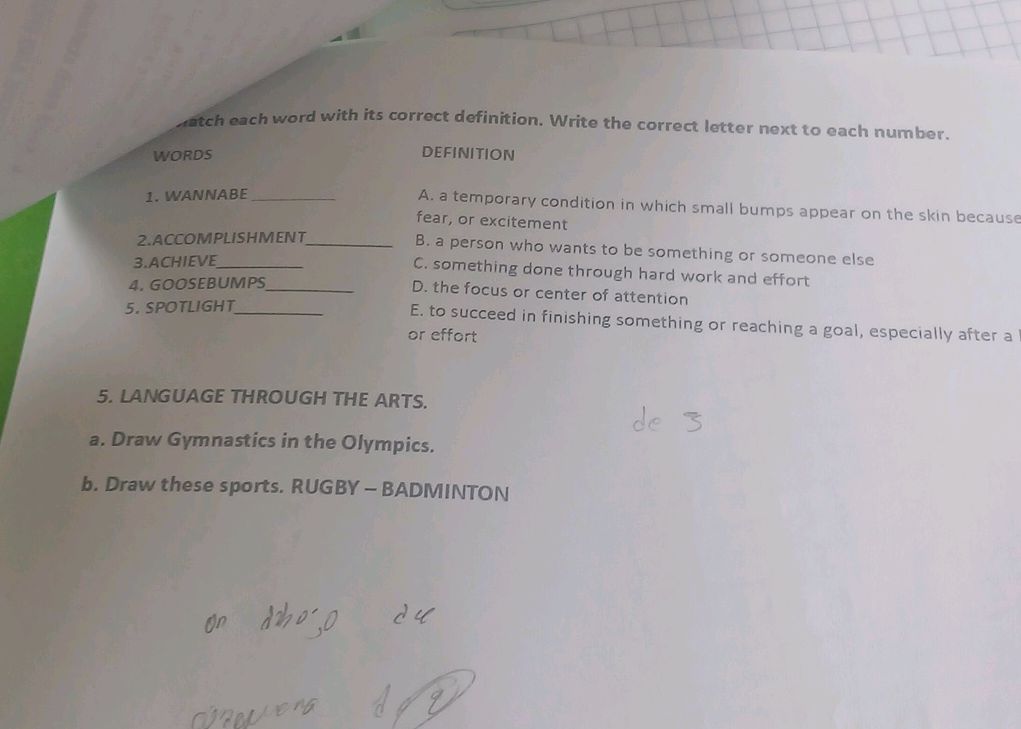 Match each word with its correct definition. | StudyX