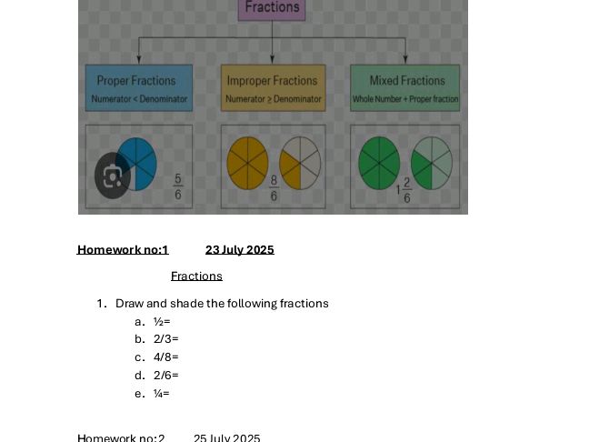 1. Draw and shade the following fractions | StudyX