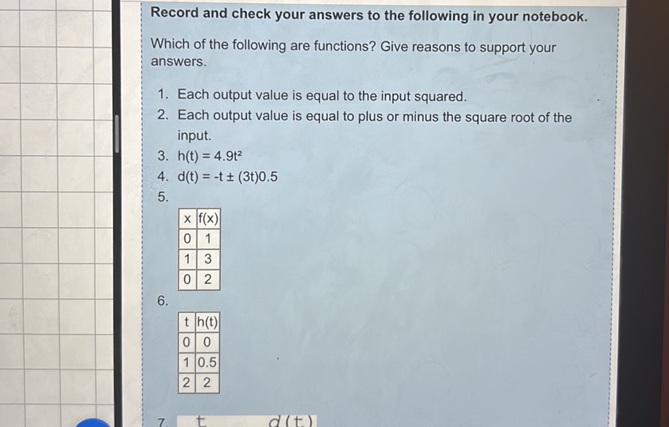 Which of the following are functions? Give | StudyX