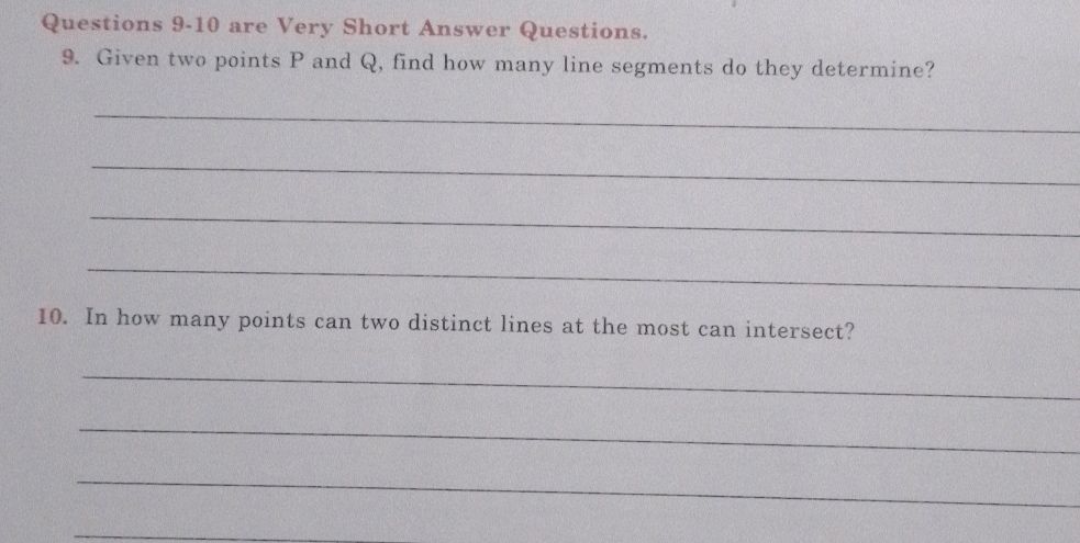 9. Given two points P and Q, find how many | StudyX
