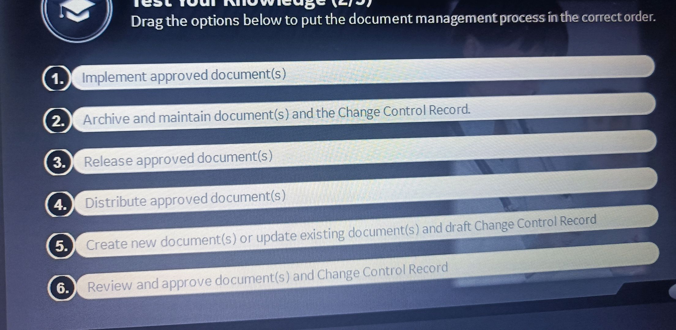Drag the options below to put the document | StudyX