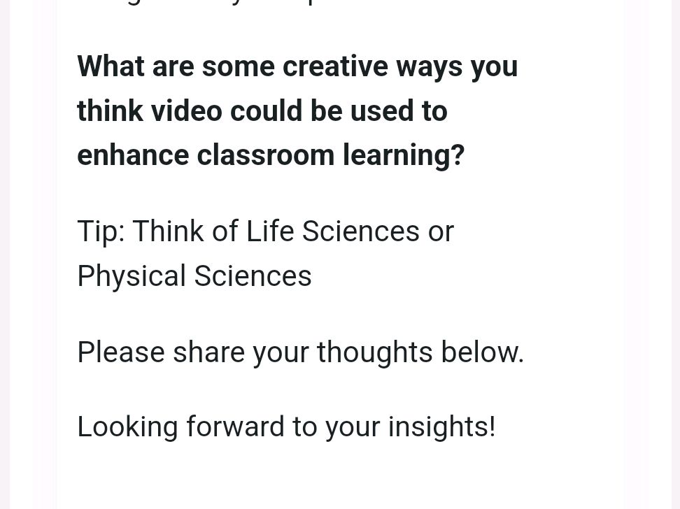 What are some creative ways you think video | StudyX