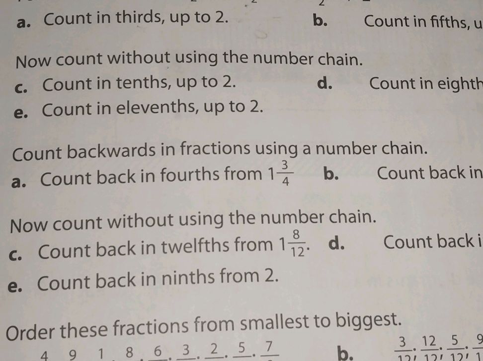 a. Count in thirds, up to 2. b. Count in | StudyX