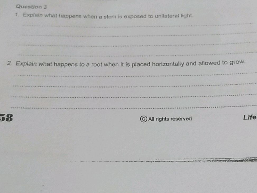 Question 3 1. Explain what happens when a