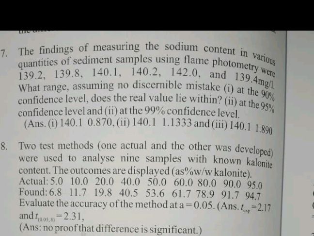 7. The findings of measuring the sodium | StudyX